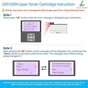 TRUE IMAGE Compatible Toner Cartridge Replacement for Canon 057 057H CRG-057 Work with ImageCLASS MF445dw MF448dw LBP226dw LBP227dw LBP228dw MF449dw MF445 Laser Printer Ink (Black, 2-Pack)