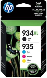 hp 935 / 934xl (n9h66fn) ink cartridges (cyan magenta yellow black) 4-pack in retail packaging (1981033)