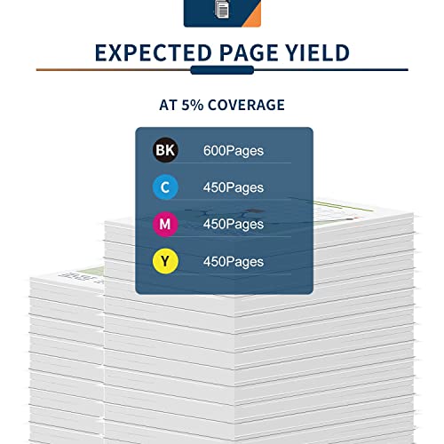 Ankink Remanufactured Ink Cartridge Replacement for Epson 212XL T212XL 212 XL T212 for Expression Home XP-4100 XP-4105 Workforce WF-2830 WF-2850 Printer (1 Black, 1 Cyan, 1 Magenta, 1 Yellow, 4 Pack)