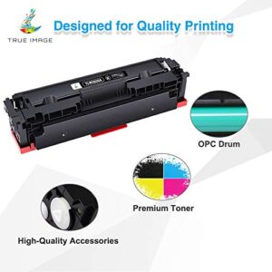 TRUE IMAGE Compatible Toner Cartridge Replacement for HP 414A W2020A 414X HP Color Pro MFP M479fdw M479fdn M454dw M454dn M454 M479 Printer Toner (Black Cyan Yellow Magenta,4-Pack)