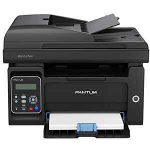 pantum m6552nw all in one laser printer scanner copier wireless monochrome black and white printer home office – print copy scan, speed up to 23 ppm, 50-sheet adf, 150 large paper capacity