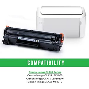 LINKYO Compatible Toner Cartridge Replacement for Canon 125 3484B001AA (Black, 2-Pack)