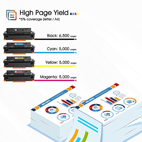 Cool Toner 4PK Compatible for HP 410X 410A CF410X CF410A M477FDW Toner Cartridge for HP Laserjet Pro MFP M477fdw M477fnw M477fdn Pro M452dn M452dw M452nw Toner Ink Printer - Black Cyan Yellow Magenta