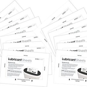 Shredcare Paper Shredder Lubricant Sheets SCLS12 (Pack of 12) 8.5" x 6"