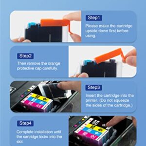 GPC Image Compatible Ink Cartridge Replacement for HP 564XL 564 XL Compatible with DeskJet 3520 3522 Officejet 4620 Photosmart 5520 6510 7520 7525 Printer (2 Black 1 Cyan 1 Magenta 1 Yellow, 5 Pack)