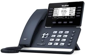 yealink t53w ip phone, 12 voip accounts. 3.7-inch graphical display. usb 2.0, 802.11ac wi-fi, dual-port gigabit ethernet, 802.3af poe, power adapter not included (sip-t53w)