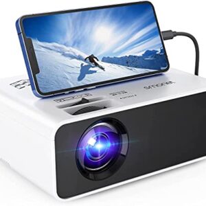 SMONET 1080P Movie Projector 4K 7500L Home Projector Video TV Projector Portable Mini Projector Outdoor Indoor Wall Compatible with TV Stick Laptops PC PS5 HDMI USB