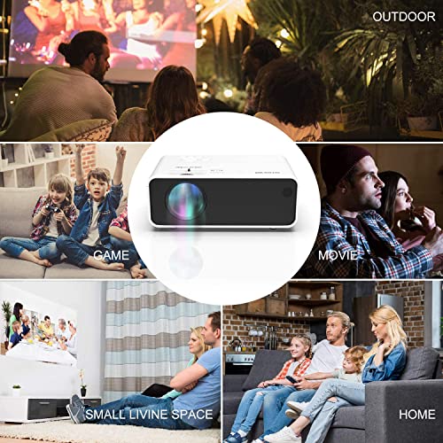 SMONET 1080P Movie Projector 4K 7500L Home Projector Video TV Projector Portable Mini Projector Outdoor Indoor Wall Compatible with TV Stick Laptops PC PS5 HDMI USB