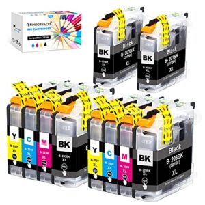 f finders&co ink cartridges replacement for brother lc203 lc201 lc201xl lc203xl ink to work with brother mfc-j460dw j480dw j485dw j680dw j880dw j885dw mfc-j4320 j4620dw (4bk 2c 2m 2y, 10 pack)