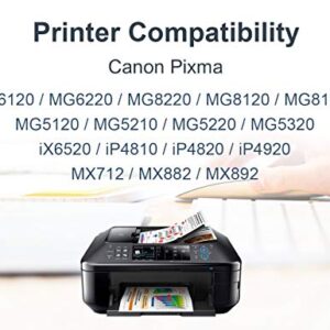 Miss Deer Compatible PGI-225 CLI-226 Ink Cartridges Replacement for Canon PGI225 CLI226 for PIXMA iP4920 iX6520 MG5120 MG6120 MG8120 MX892 MG8120B MG5220 Printer 20 Combo Pack (3 Sets + 2 PGI-Black)