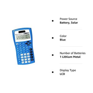 Texas Instruments TI-30X IIS Scientific Calculator, Blue