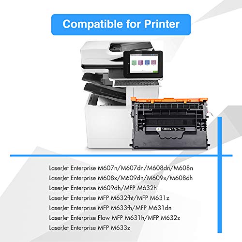 TRUE IMAGE Compatible Toner Cartridge Replacement for HP 37A CF237A 37X Work with Enterprise M607n M608dn M609 M608n M607dn M608x M609x MFP M632 M631 M631h M633fh Printer (Black, 1-Pack)