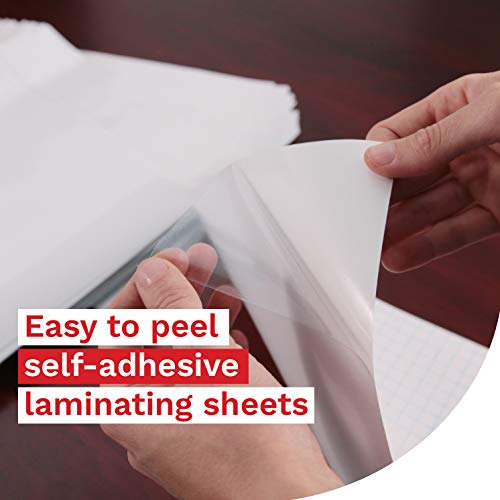 XFasten Self-Adhesive Laminating Sheets, 9 x 12 Inches (50-Pack), 4.76 Thickness