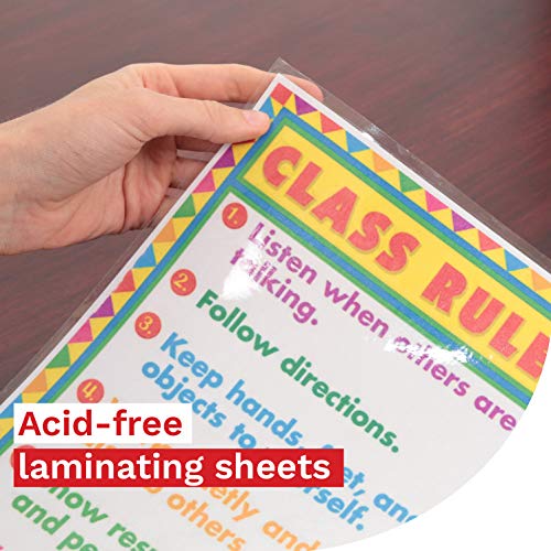 XFasten Self-Adhesive Laminating Sheets, 9 x 12 Inches (50-Pack), 4.76 Thickness