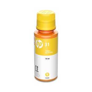 HP 31 | Ink Bottle | Yellow |Up to 8,000 pages per bottle|Works with HP Smart Tank Plus 651 and HP Smart Tank Plus 551 | 1VU28AN