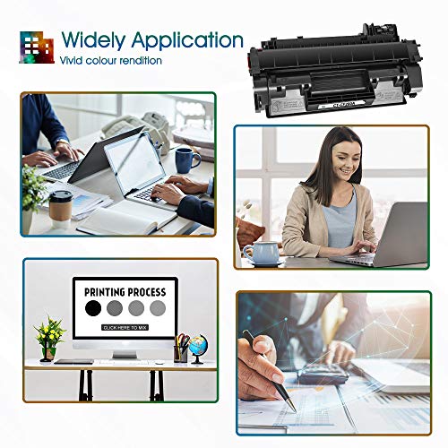 Cool Toner Compatible Toner Cartridge Replacement for HP 80A CF280A 80X CF280X for HP Laserjet Pro 400 M401n M401dn MFP M425dn M401dne M401dw M425dw M401 M425 Printer Toner Ink(Black, 2-Pack)