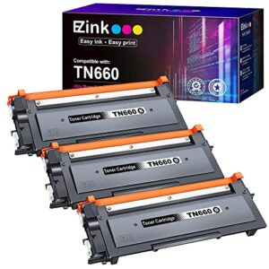 e-z ink (tm compatible toner cartridge replacement for brother tn660 tn-660 tn630 high yield to use with hl-l2300d hl-l2380dw hl-l2320d dcp-l2540dw hl-l2340dw hl-l2360dw mfc-l2720dw printer (3 black)