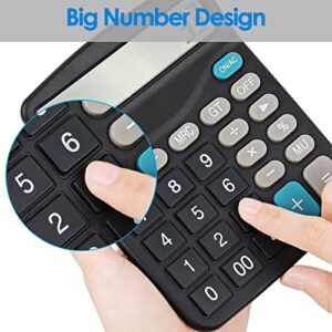 Helect Calculator, Standard Function Desktop Calculator, Black