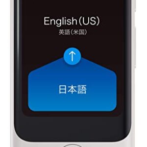 Pocketalk Model S Real Time Two-Way 82 Language Voice Translator with 2 Year Built-in Data and Text-to-Translate Camera & HIPAA Compliant/White