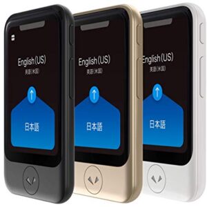 Pocketalk Model S Real Time Two-Way 82 Language Voice Translator with 2 Year Built-in Data and Text-to-Translate Camera & HIPAA Compliant/White