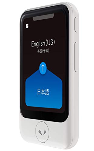 Pocketalk Model S Real Time Two-Way 82 Language Voice Translator with 2 Year Built-in Data and Text-to-Translate Camera & HIPAA Compliant/White