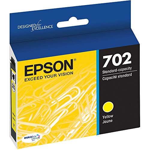 EPSON T702 DURABrite Ultra -Ink Standard Capacity Yellow -Cartridge (T702420-S) for select Epson WorkForce Pro Printers