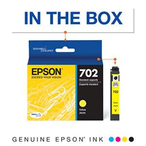 EPSON T702 DURABrite Ultra -Ink Standard Capacity Yellow -Cartridge (T702420-S) for select Epson WorkForce Pro Printers