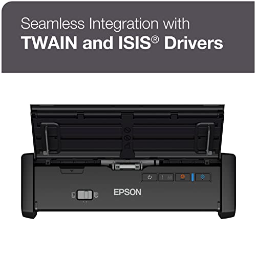 Epson DS-320 Mobile Scanner with ADF: 25ppm, TWAIN & ISIS Drivers, 3-Year Warranty