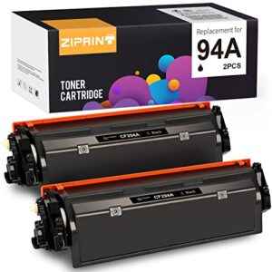 ziprint compatible toner cartridge replacement for hp 94a cf294a use with hp laserjet pro m118dw mfp m148dw mfp m148fdw printer (black, 2-pack)