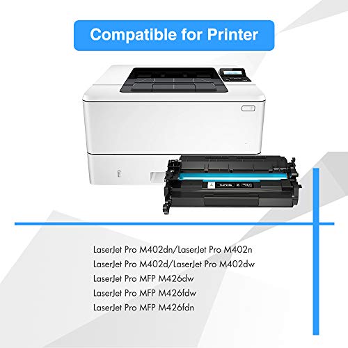 TRUE IMAGE Compatible Toner Cartridge 26A CF226A Replacement for HP 26A CF226A 26X CF226X M402n M426fdw Pro M402dn M402dw M402 402n MFP M426fdn M426dw M426 426fdw Toner Printer (Black, 4-Pack)