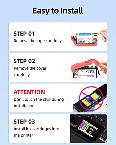 FASTINK Compatible 910XL Ink Cartridges Combo Pack,High Yield,Replacement for HP 910XL 910 XL,Works with HP OfficeJet Pro 8025, 8025e, 8035, 8035e, 8028, 8020 Printer for HP910 HP910 XL