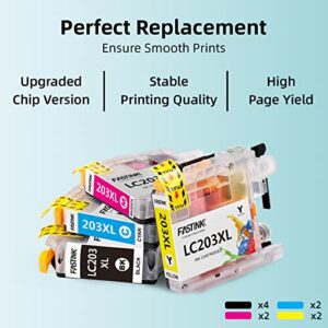 LC201 LC203 Ink Cartridges | High Yield |10 Pack (4BK/2C/2M/2Y) | Replacement for Brother LC203 Work with Brother MFC-J480DW, MFC-J4420DW, MFC-J680DW Printer for Brother LC203 Ink Cartridges