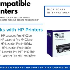 MICR Toner International Compatible MICR Toner Cartridge Replacement for HP CF226A 26A M402dn M402n M402dw M426fdn M426fdw