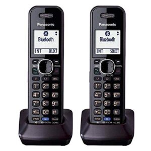 panasonic kx-tga950 dect 6.0 plus 2-line caller id call block 3-way conferencing landline cordless accessory handset for kx-tgxxxx series phones (2-pack)