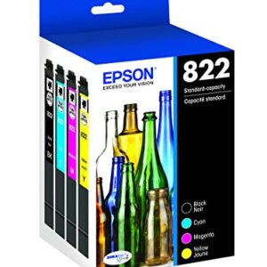 EPSON T822 DURABrite Ultra -Ink Standard Capacity Black & Color -Cartridge Combo Pack (T822120-BCS) & T822 DURABrite Ultra Ink Standard Capacity Black Cartridge (T822120-S)