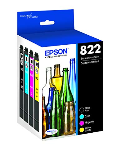 EPSON T822 DURABrite Ultra -Ink Standard Capacity Black & Color -Cartridge Combo Pack (T822120-BCS) & T822 DURABrite Ultra Ink Standard Capacity Black Cartridge (T822120-S)