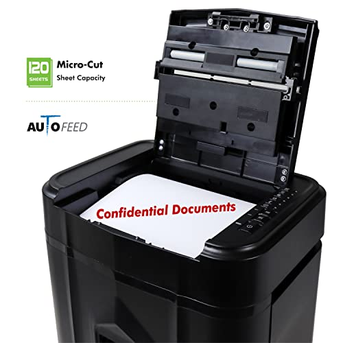 Aurora 120-Sheet Auto Feed High Security Micro-Cut Paper Shredder / 30 Minutes