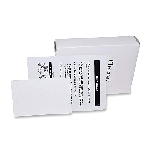 CR80 Cleaning Cards, Dual Side Card Reader Cleaner, POS Swipe Terminal Cleaning Cards CK-CR80 (25pcs)