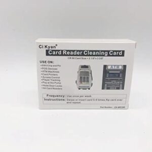 CR80 Cleaning Cards, Dual Side Card Reader Cleaner, POS Swipe Terminal Cleaning Cards CK-CR80 (25pcs)