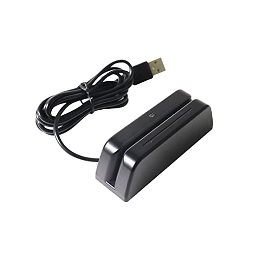 ETEKJOY USB Magnetic Credit Card Reader 3-Track POS Swipe Card Reader MSR123