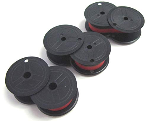 "Package of Three" Sharp EL-1197PIII Calculator Ribbon, Black and Red, Compatible