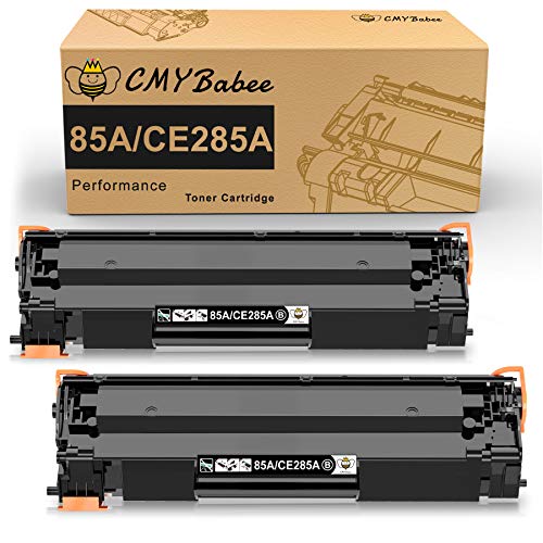 CMYBabee Compatible Toner Cartridges Replacement for HP 85A CE285A P1102W Toner for HP P1102W P1109W P1102 M1212NF M1217NFW P1006 P1005 P1505 Ink Printer (Black, 2-Packs)