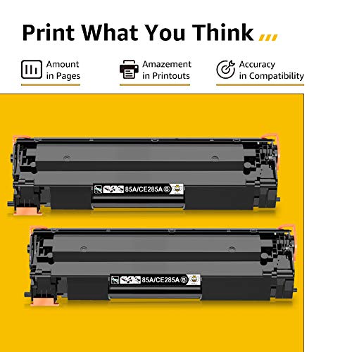 CMYBabee Compatible Toner Cartridges Replacement for HP 85A CE285A P1102W Toner for HP P1102W P1109W P1102 M1212NF M1217NFW P1006 P1005 P1505 Ink Printer (Black, 2-Packs)