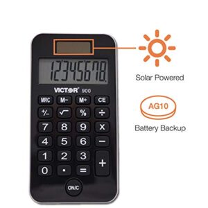 Victor 900 Handheld Calculator, Black, 0.3" x 2.5" x 4.3"