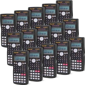 2 line engineering scientific calculator function calculator calculator large display math calculator for student teacher classroom high school college school business offices black (10 pieces)