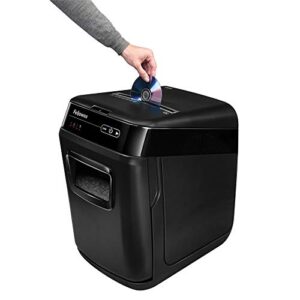 Fellowes AutoMax 150C 150-Sheet Cross-Cut Auto Feed Shredder with Jam Protection for Hands-Free Shredding (4680001), Black