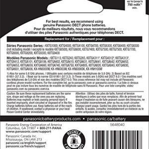 Panasonic Genuine HHR-4DPA/4B AAA NiMH Rechargeable Batteries for DECT Cordless Phones, 4 Pack