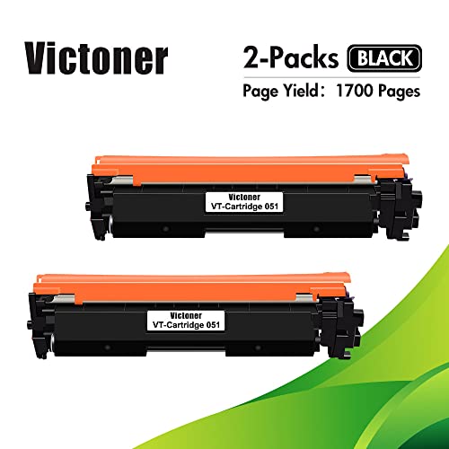 051 Black Toner Cartridge 2-Pack Compatible Replacement for Canon 051 051H CRG051 for Canon imageCLASS MF269dw MF267dw MF264dw MF266dn MF263dn LBP162dw LBP161dn LBP1692dwkg Printer