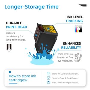 Pitooler for HP67 Ink Cartridges, for HP 67/67XL Ink Cartridges Black/Color Combo Pack Compatible for HP Envy 6055e 6000 Pro 6400 Ink Cartridges, DeskJet 2700 2755e 4155e 4100 2700e 4100e 4155 Printer