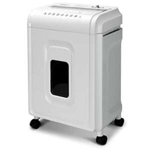 aurora au1262xa anti-jam 12-sheet crosscut paper and cd/credit card shredder, white/gray